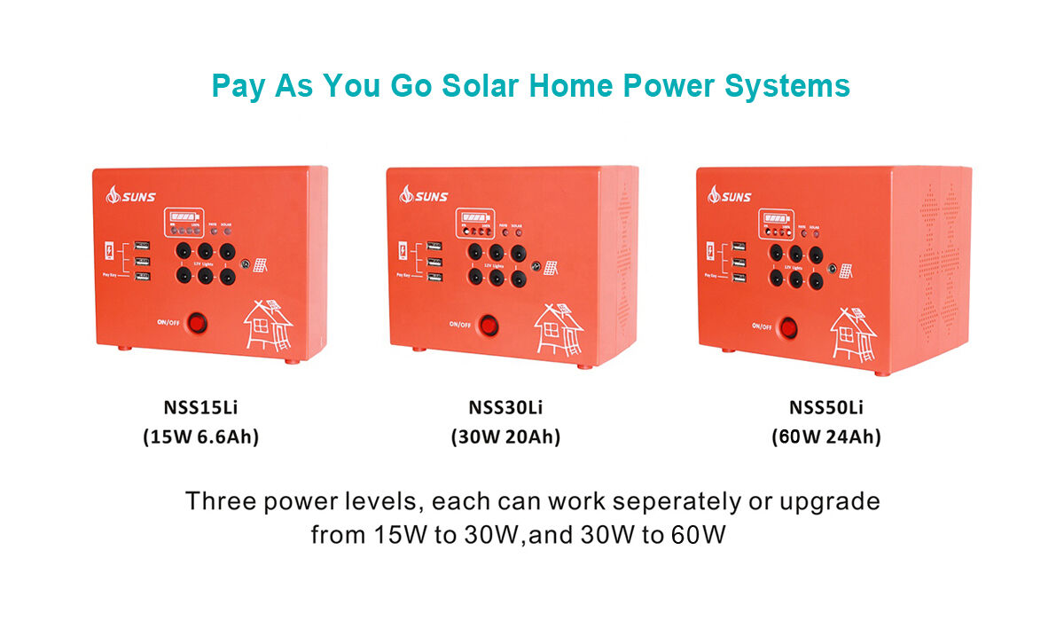 Portable Upgradeable Solar Shs Kits Inbuilt Lifepo4 15w 30w 60w Small ...