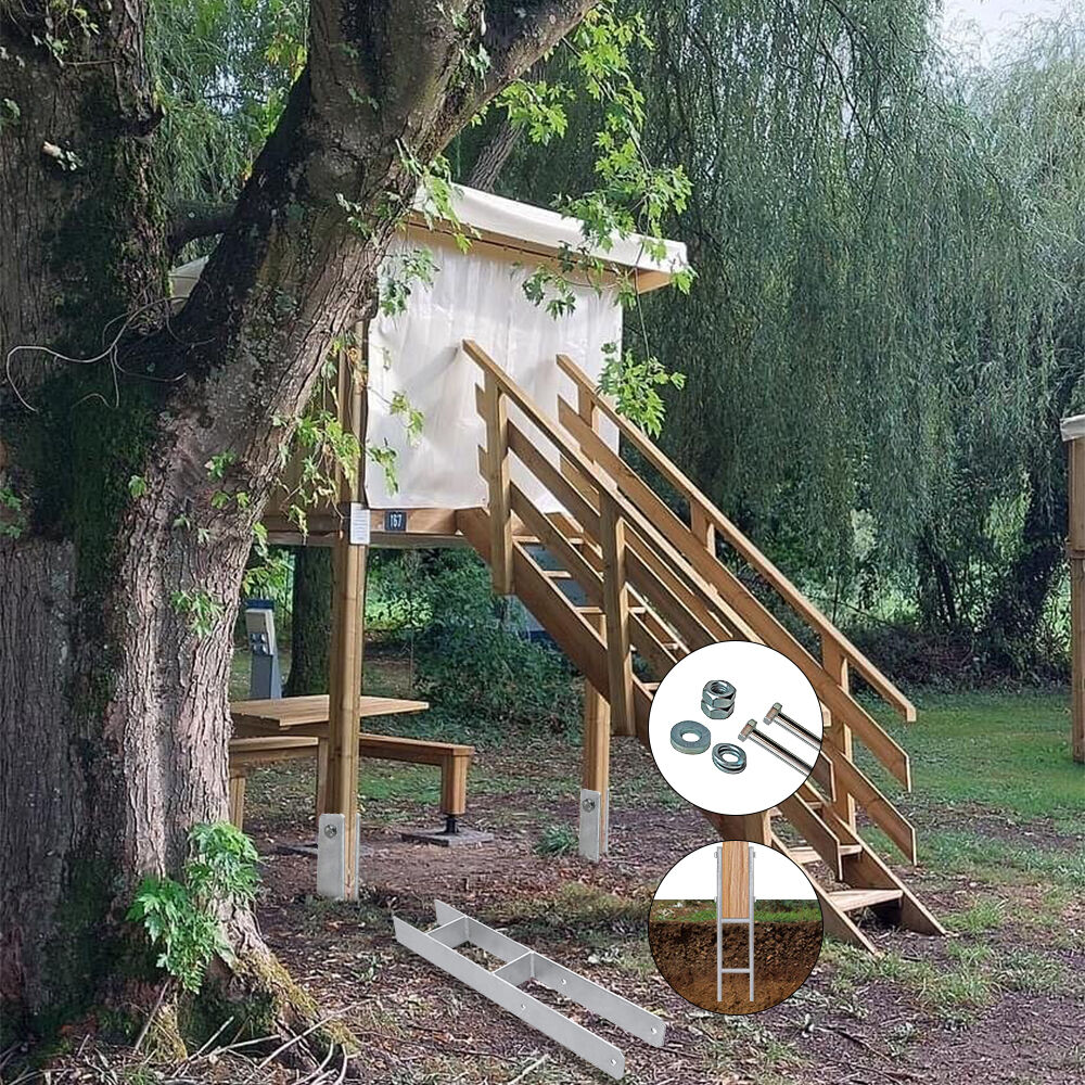 Easy Install Ground Sleeve Anchors Firmly Securing Garden And Yard ...