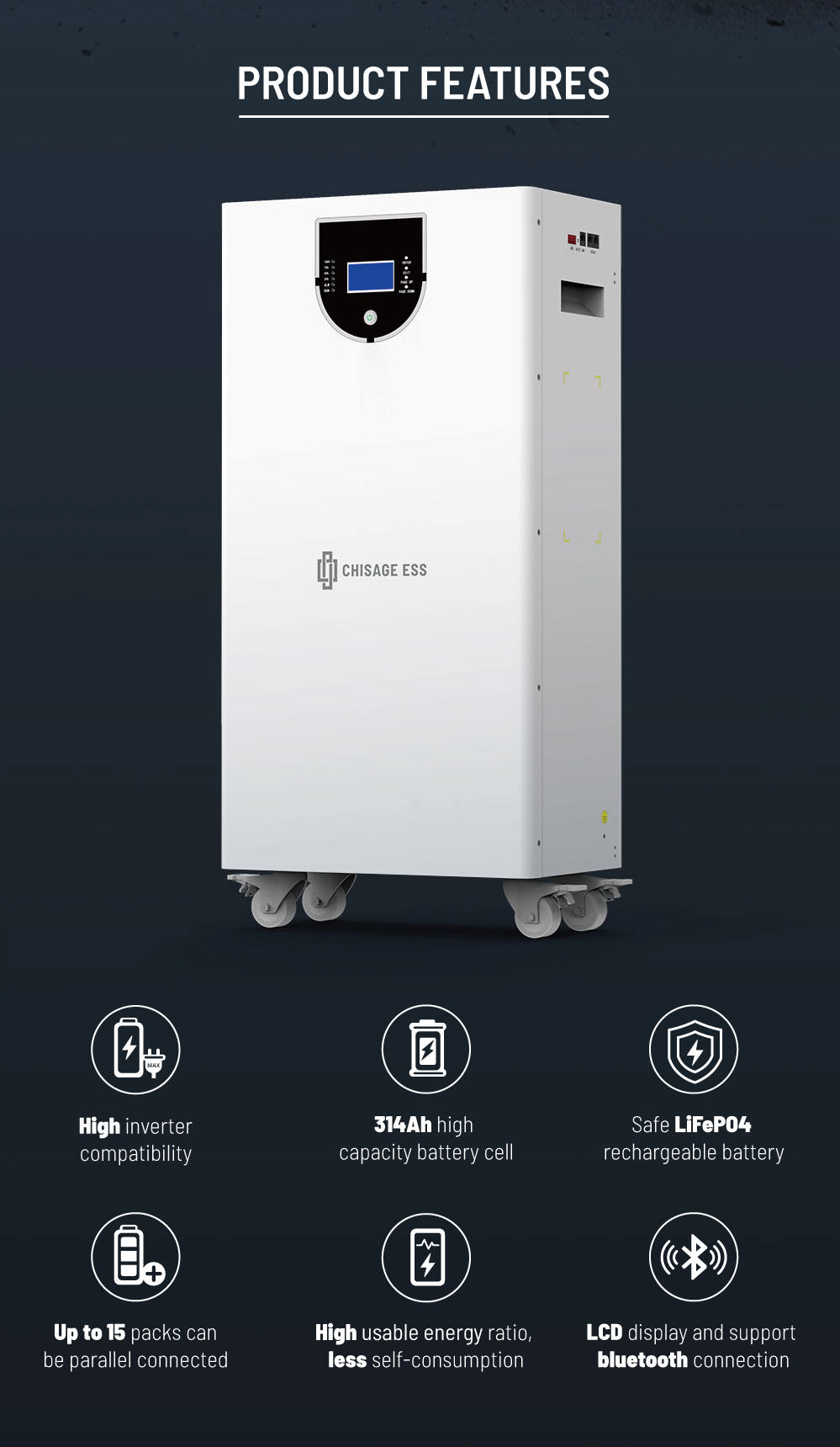 300ah 48v Li-ion Battery Solar Battery 16kwh Rechargeable Battery Home ...