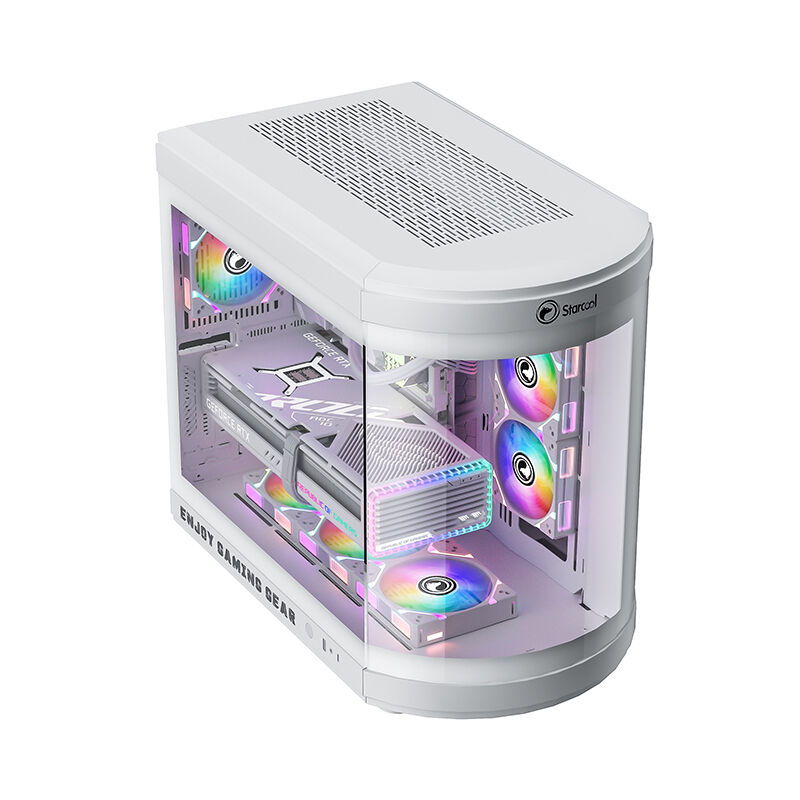 Buy China Wholesale Custom White Atx Matx Computer Case Towers Rgb Gamer Pc Cabinet Chassis ...