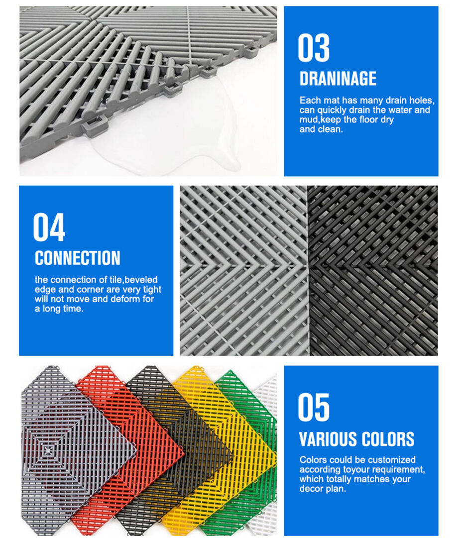 Car Wash Room Plastic Mosaic Grid Board 4s Shop Floor Mat Grid Floor ...