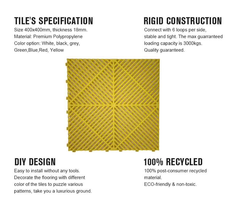 Car Wash Room Plastic Mosaic Grid Board 4s Shop Floor Mat Grid Floor ...