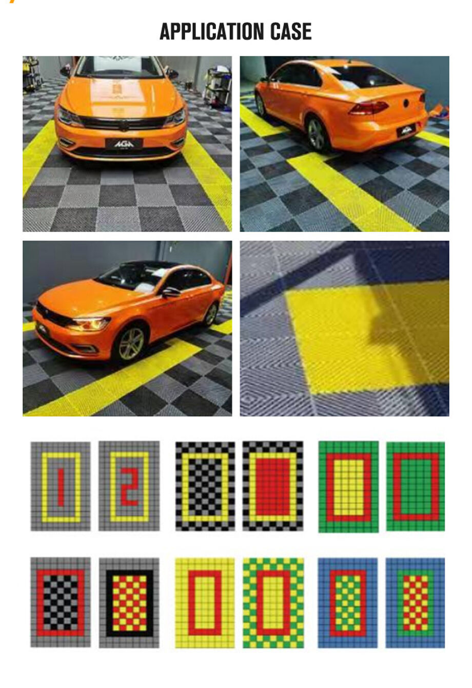Car Wash Room Plastic Mosaic Grid Board 4s Shop Floor Mat Grid Floor ...