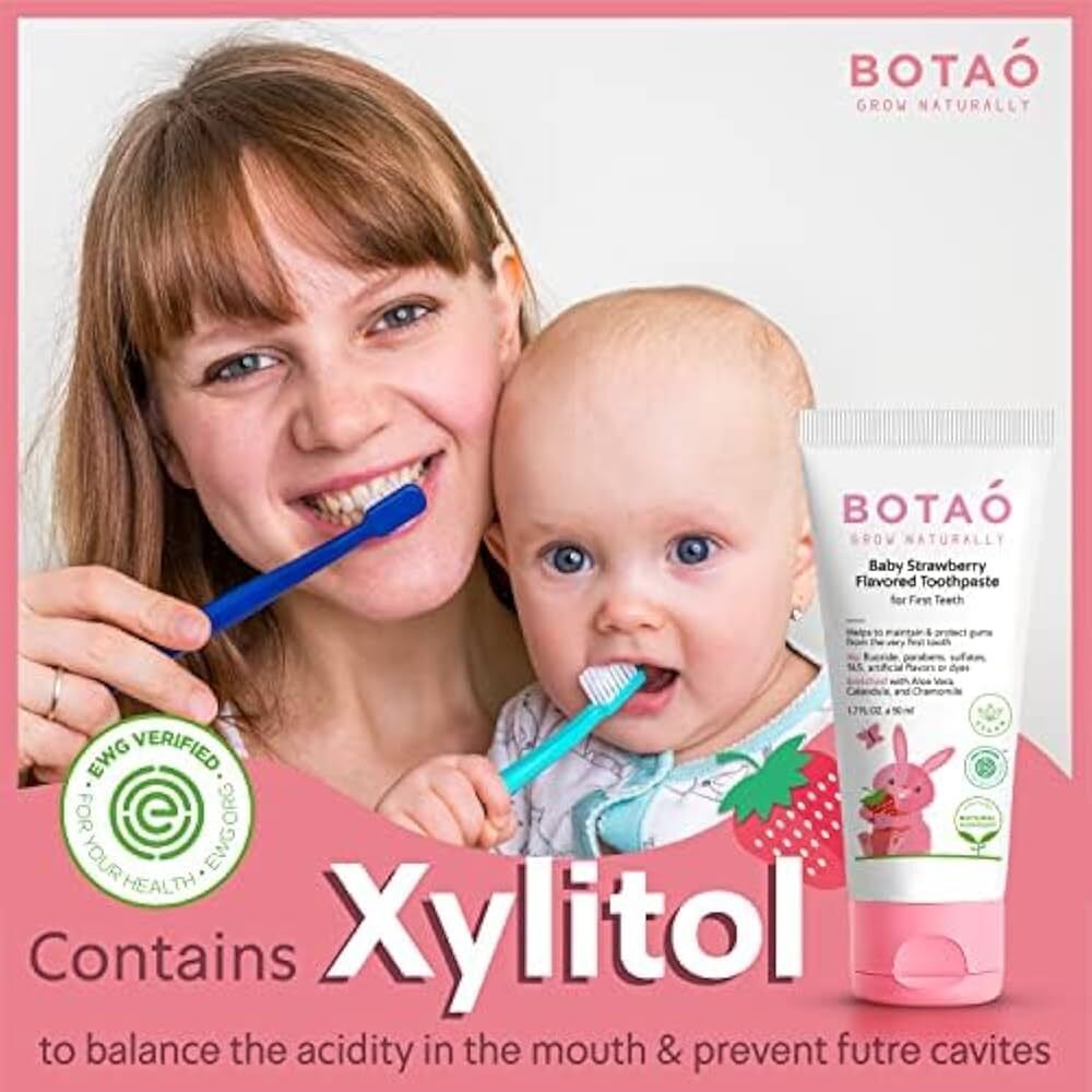 Fluoride Free Baby Toothpaste | Natural Toddler Toothpaste | Strawberry ...