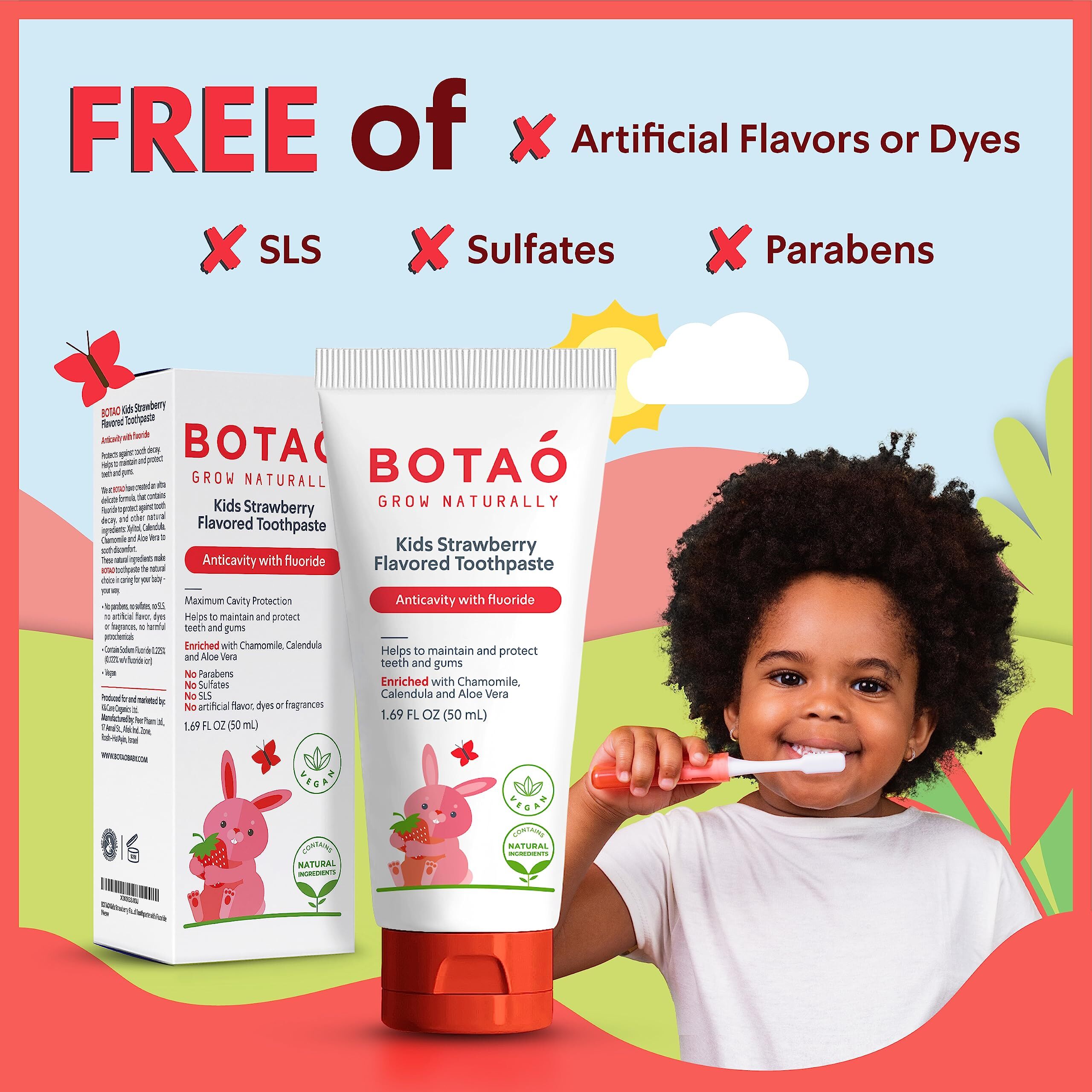 Fluoride Free Baby Toothpaste | Natural Toddler Toothpaste | Strawberry ...