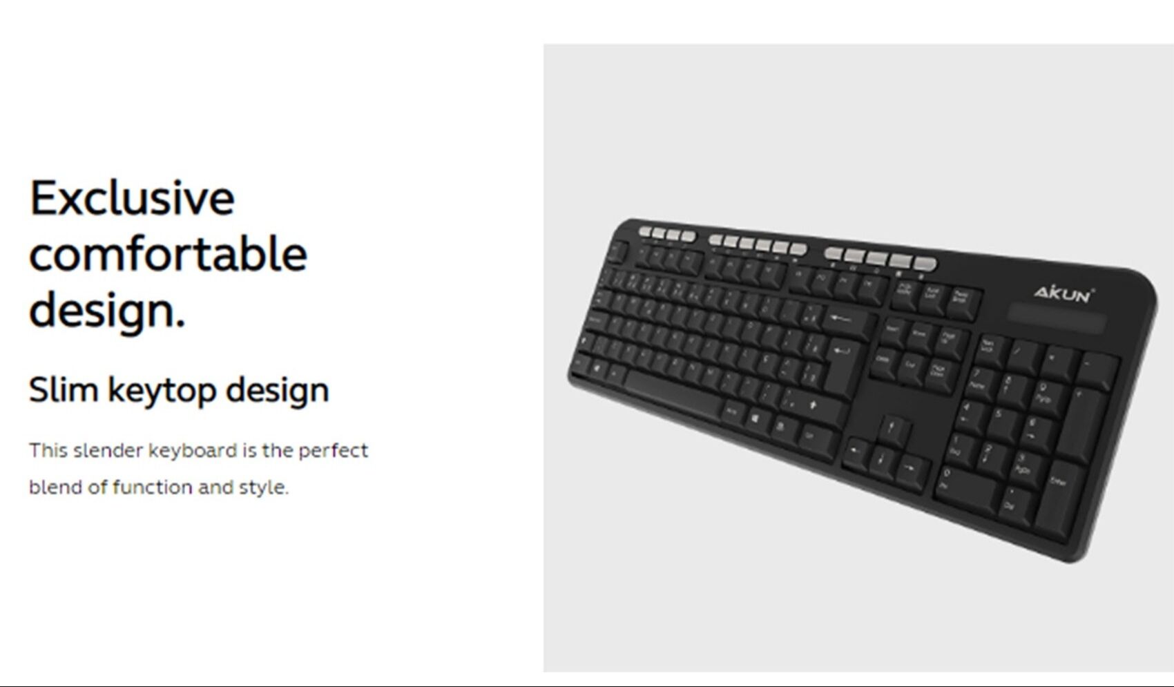 Aikun 2.4ghz Wireless Keyboard And Mouse Combo, 15 Keys Multimedia ...