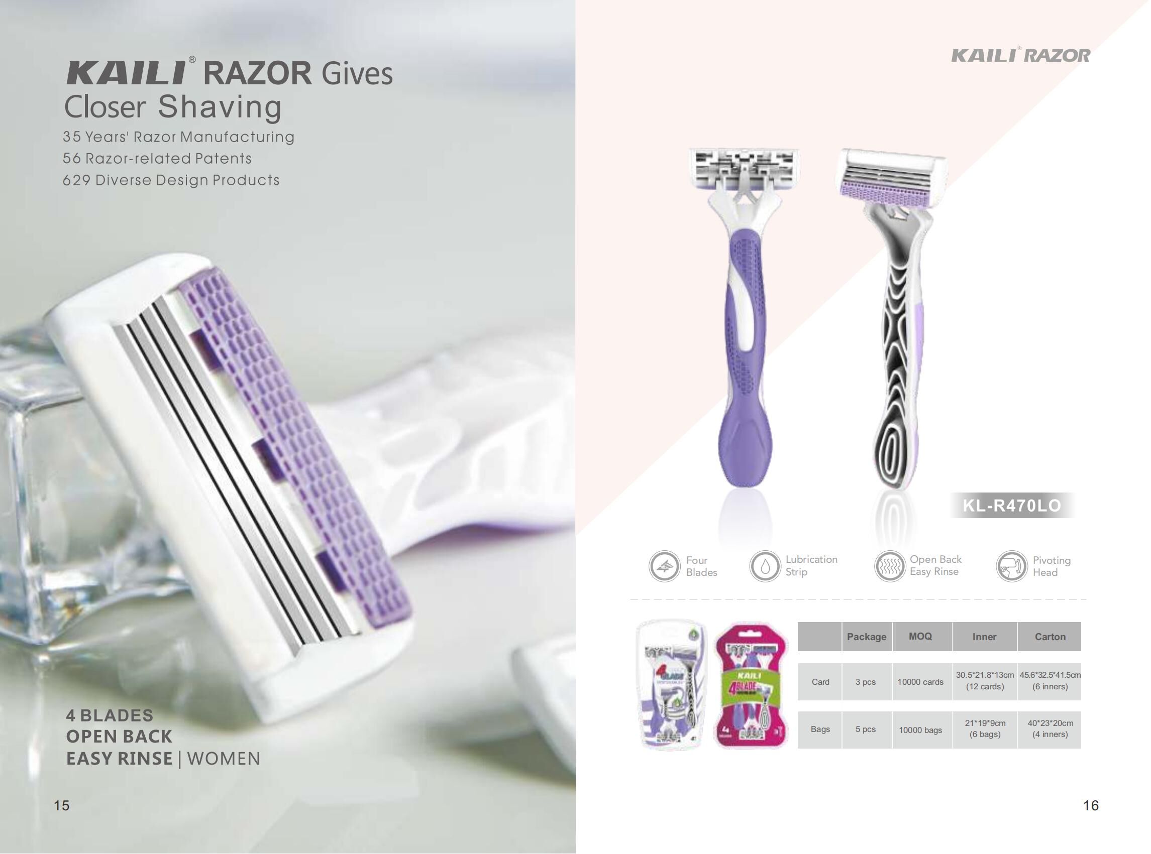 Four Blade Razor With Precision Shaving Technology, Comfort Grip Handle ...