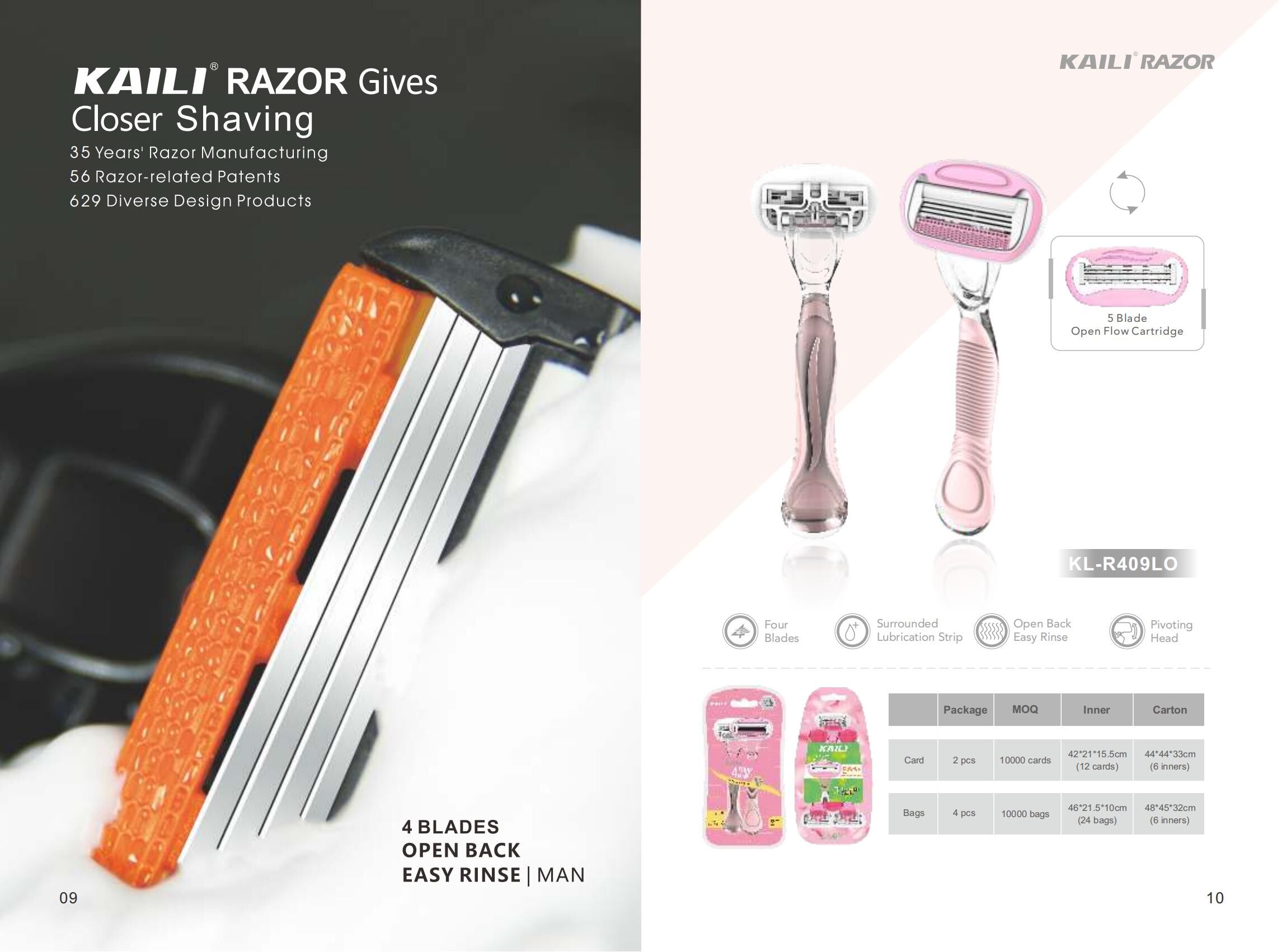 Four Blade Razor With Precision Shaving Technology, Comfort Grip Handle ...