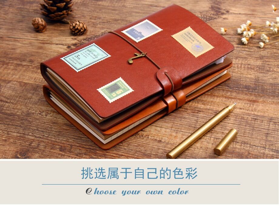 Retro Notebooks Loose-leaf Notepad Portable A6 Hand Account Travel Hand ...