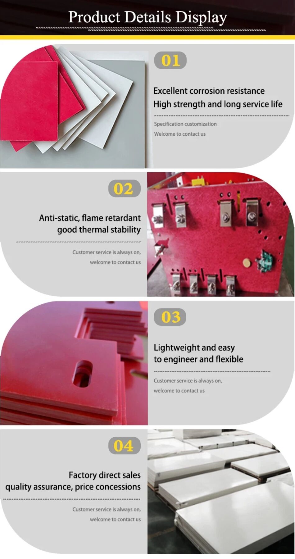 Ftth Fiberglass Panels Ul94 Insulation Sheet Use For Building Plastic ...