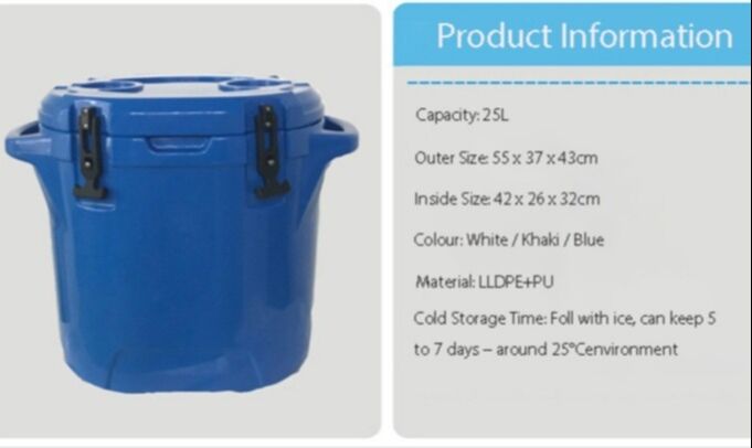25l Round Rotomolded Insulated Barrel For Picnic Food Storage Cooler ...
