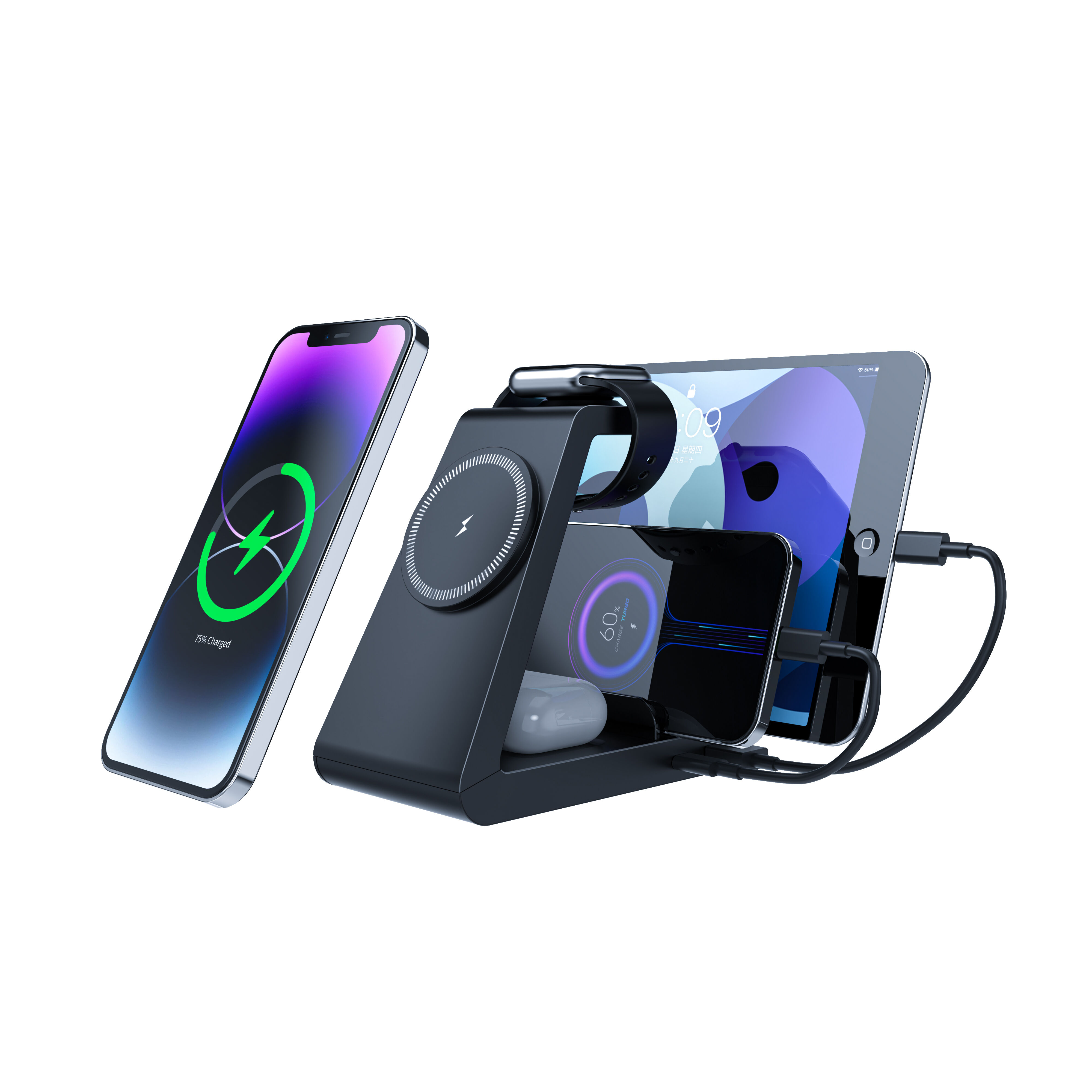 3 In 1 Multifunctional Phone Holder Magnetic Wireless Charger G953 For ...