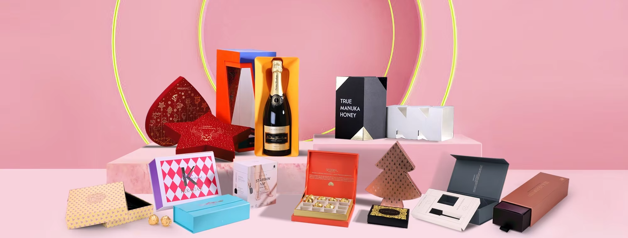 Custom Luxury Magnetic Closed Rigid Cardboard 2 Piece Side Open Double ...