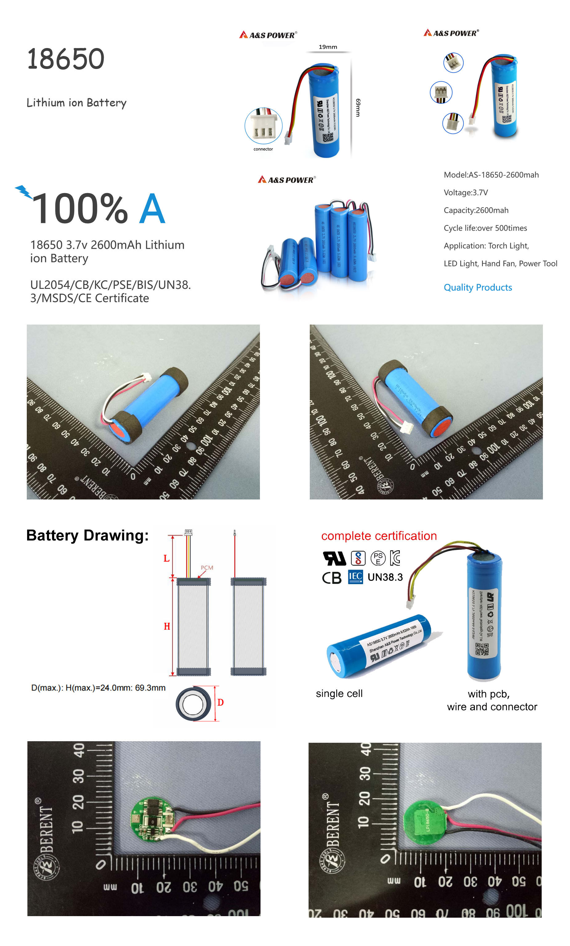 Factory Wholesale Customized Lithium Battery 18650 3.7v 3200mah ...