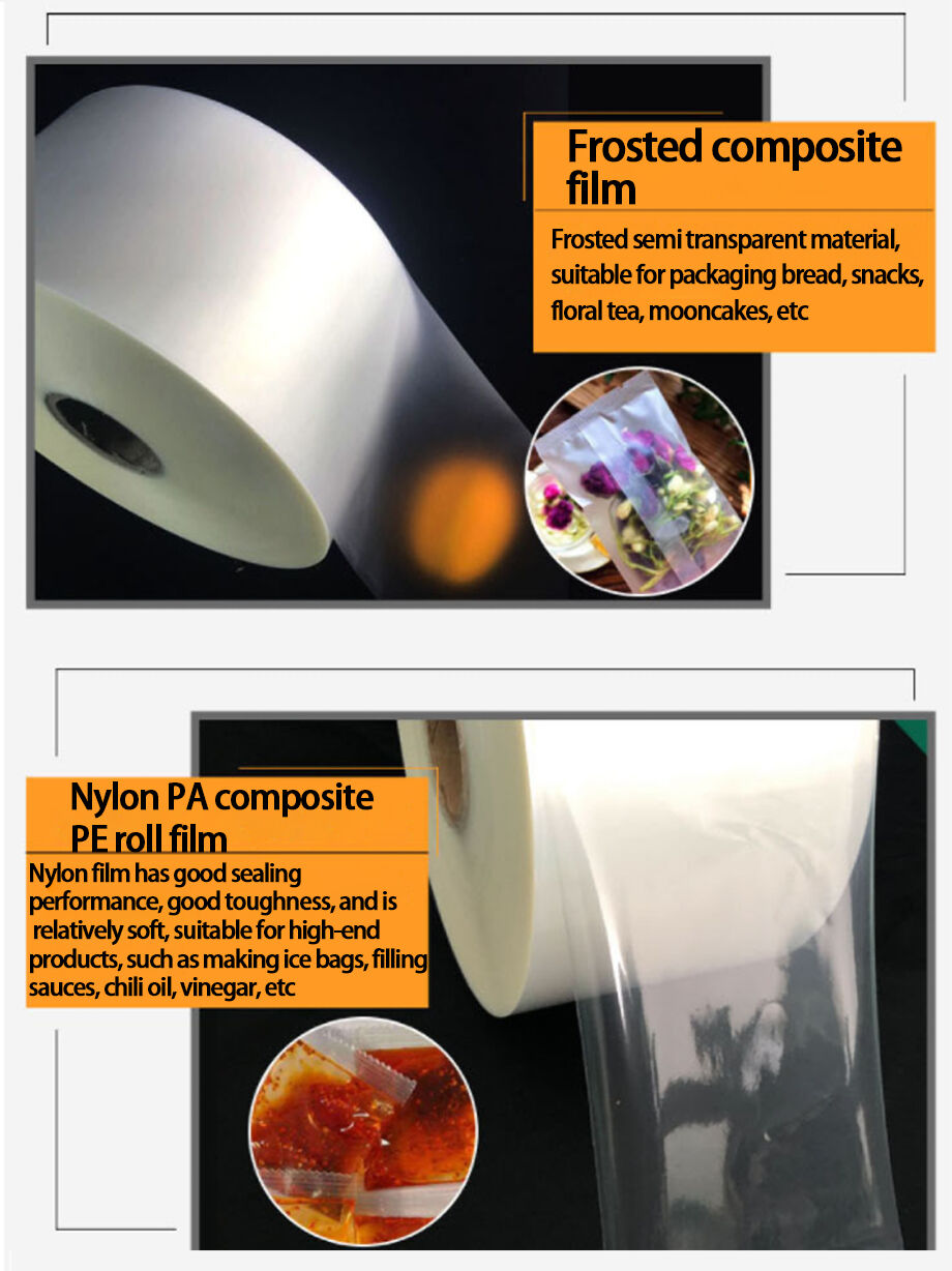 Transparent Plastic Pla Pe Pet Cpp Film Bag Rolls For Flexible Snacks ...