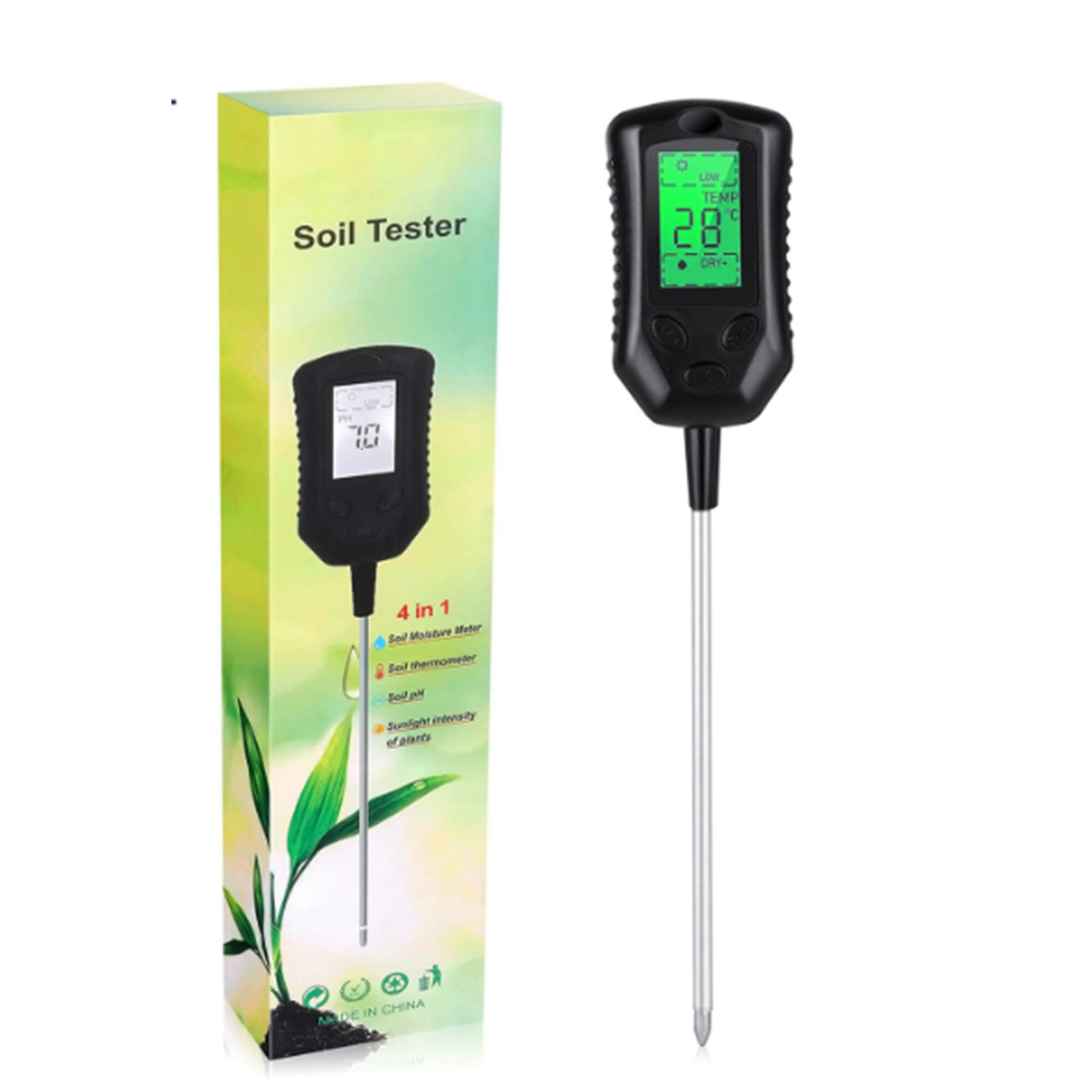 Factory Direct High Quality China Wholesale Amt321 4 In 1 Soil Ph Moisture Light Temperature ...