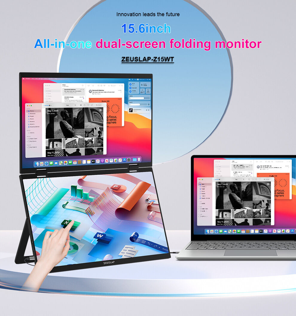 2024 New Zeuslap 15 Inch 1080p Dual Lcd Monitors Usb C And Hd Port ...