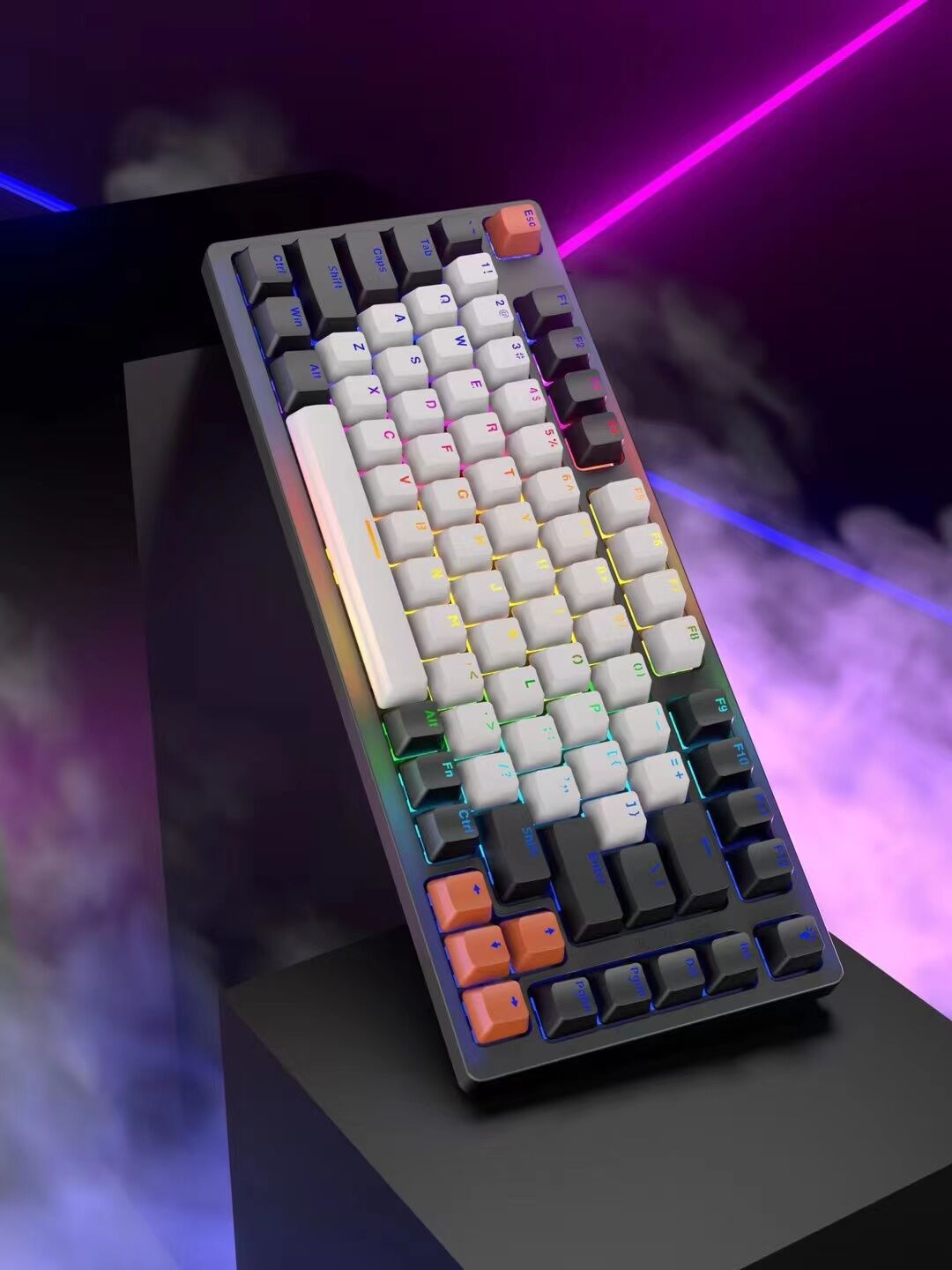 New Arrival Full Black 25 Anti-ghosting Rainbow Mechanical Keyboard ...