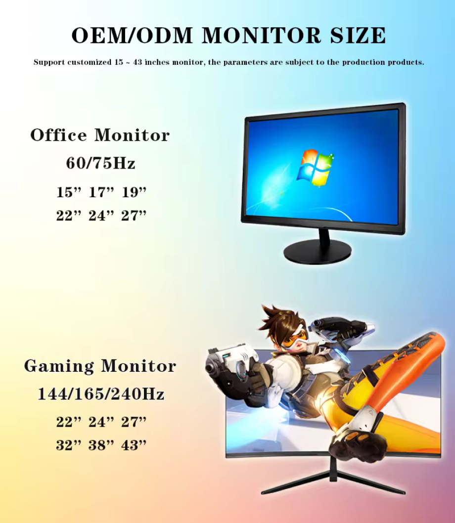 Curved Screen Monitors 24 32 34 Inch Ips Lcd Monitor 144hz 165 Hz ...