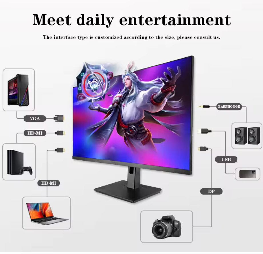 Curved Screen Monitors 24 32 34 Inch Ips Lcd Monitor 144hz 165 Hz ...