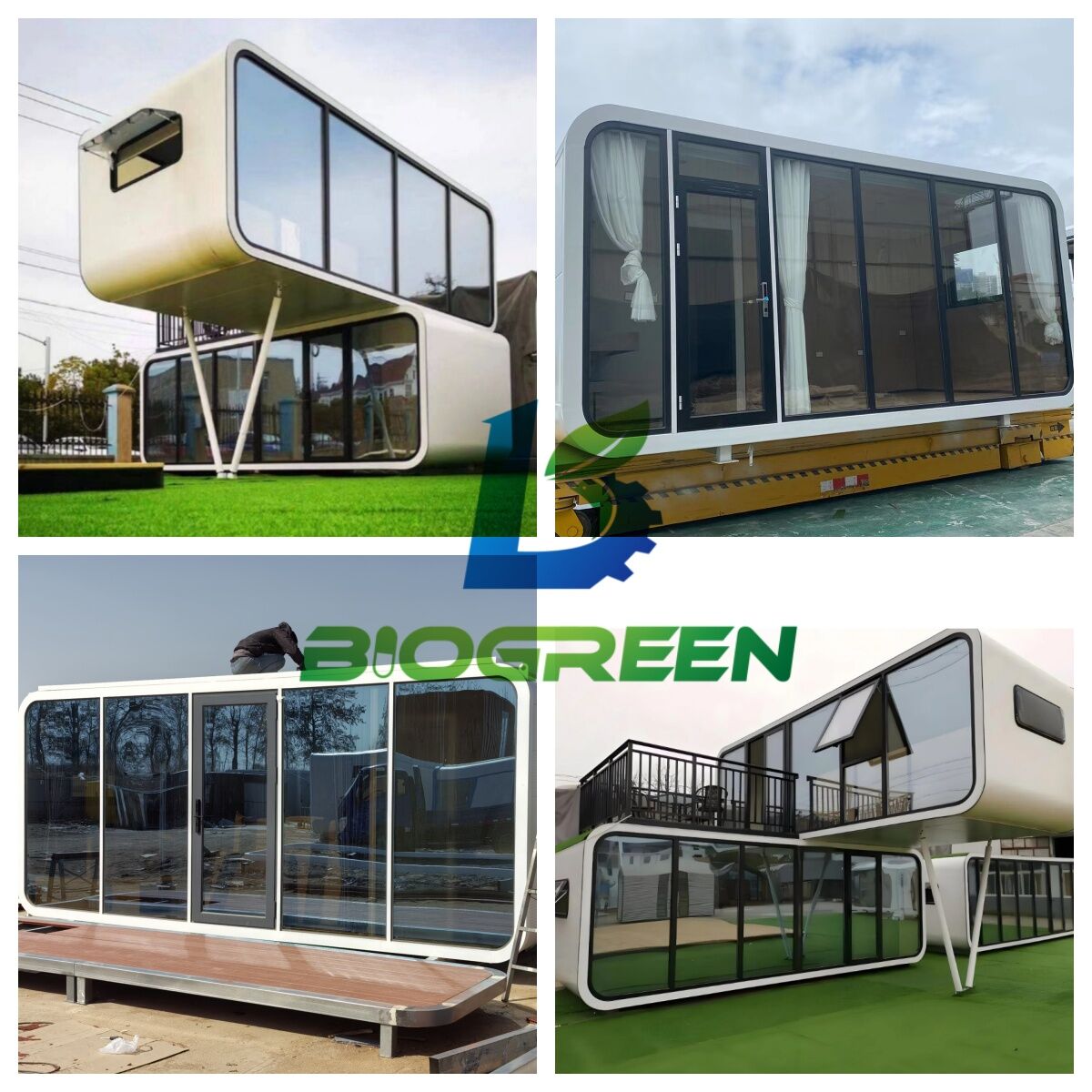 20ft 40ft Luxury Prefab Modular Modern Shipping Tiny Smart Two Storey ...