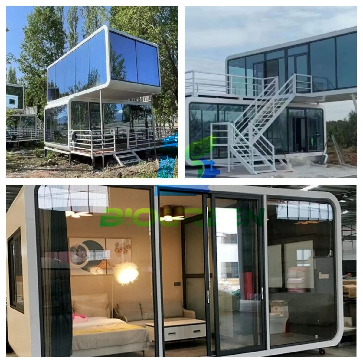 20ft 40ft Luxury Prefab Modular Modern Shipping Tiny Smart Two Storey ...