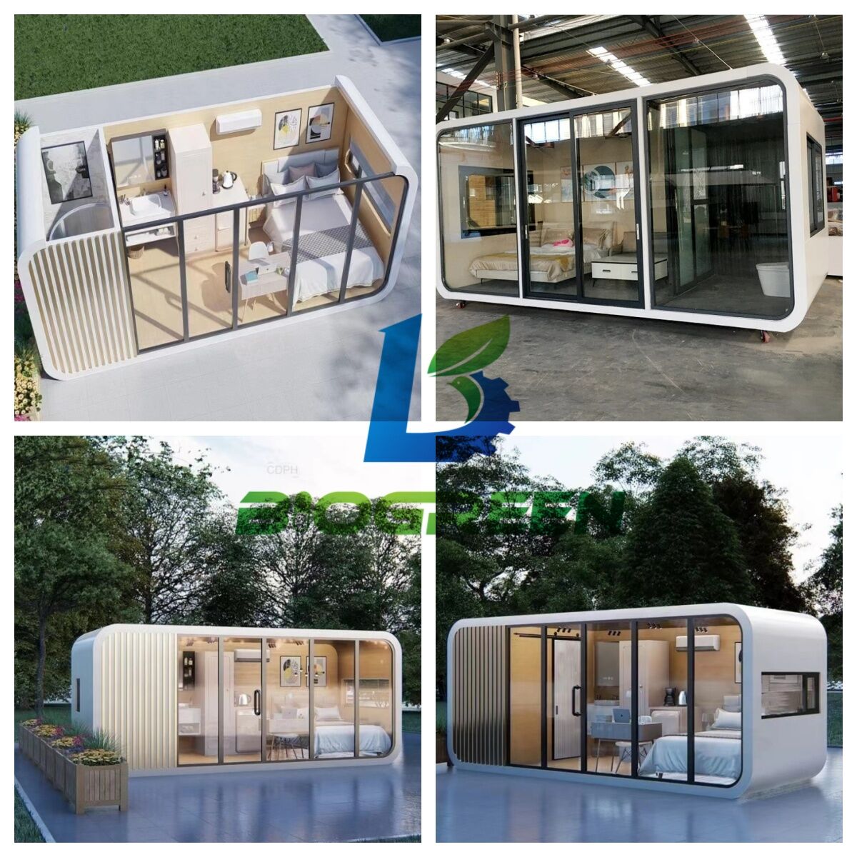 20ft 40ft Luxury Prefab Modular Modern Shipping Tiny Smart Two Storey ...