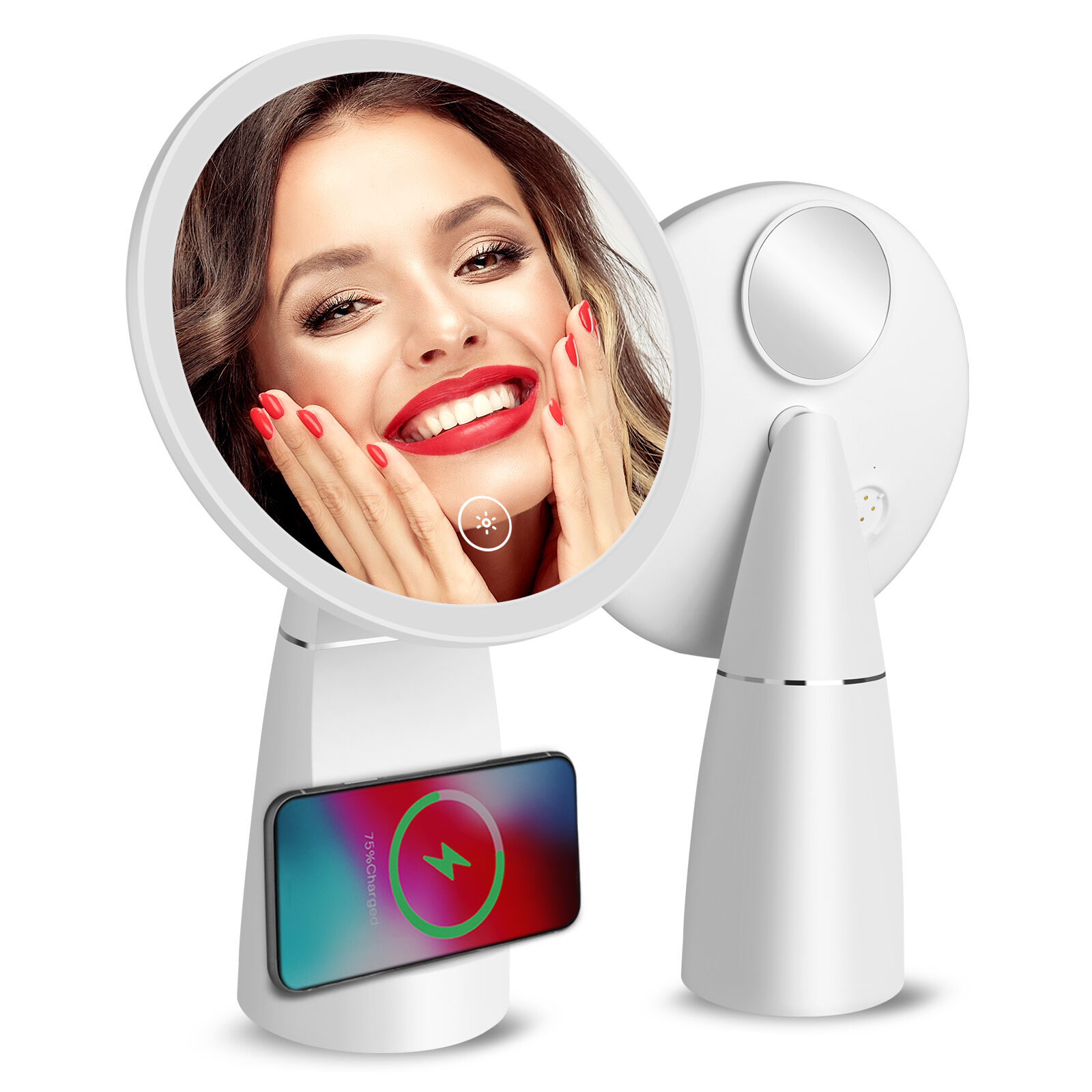 72 Led 3 Light Make Up Rechargeable Anti Fog Touch Smart Portable Led ...