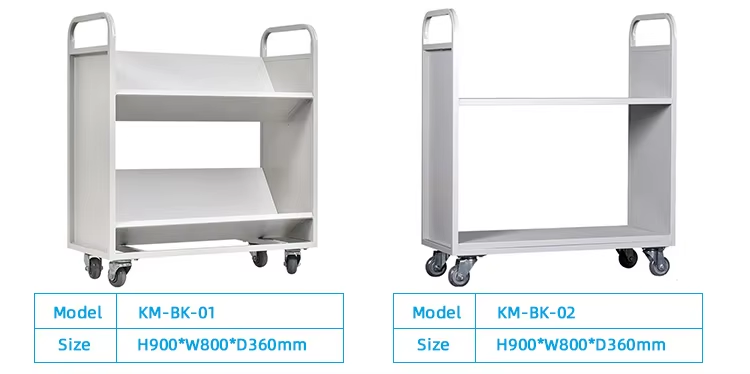 Cheap Price School Library Furniture Steel V Shape Book Trolley Mobile ...
