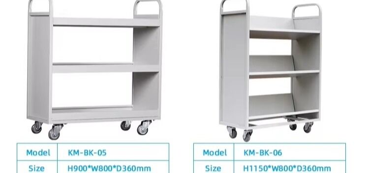 Cheap Price School Library Furniture Steel V Shape Book Trolley Mobile ...