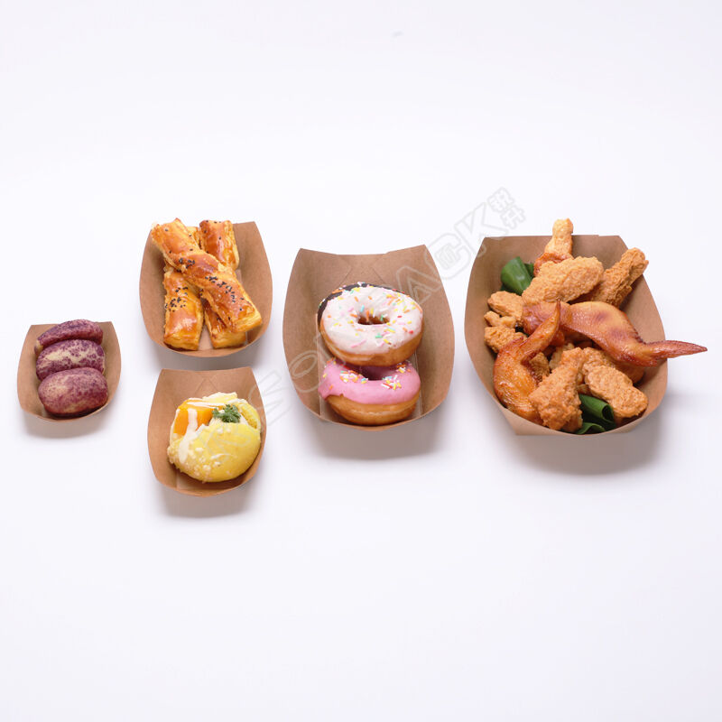 Kraft Paper Food Tray, Fast Food Container, Boat Box, Take Away Box, To ...