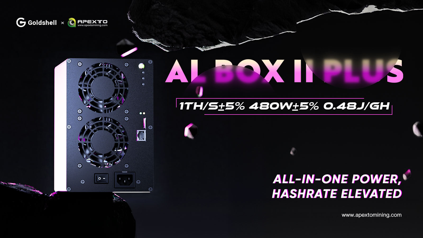 Buy China Wholesale Alephium Goldshell Albox Ii Plus Hashrate 1t 480w ...