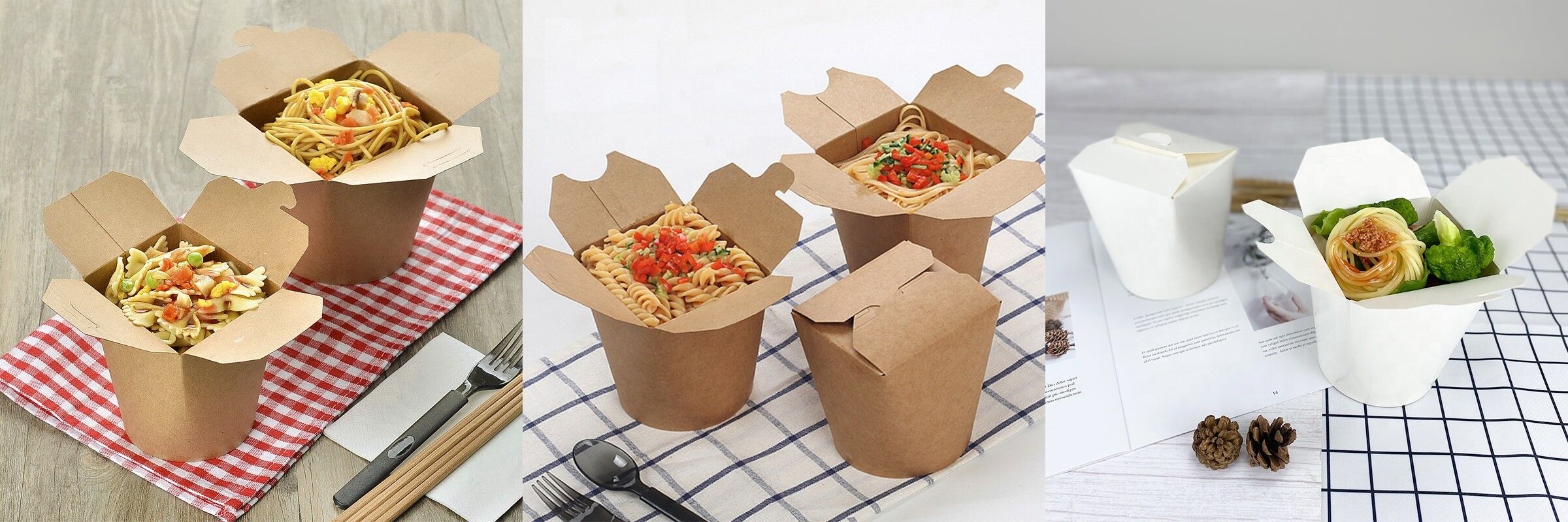 Custom Kraft Packaging Noodle Box For Takeout Takeaway Paper Custom ...