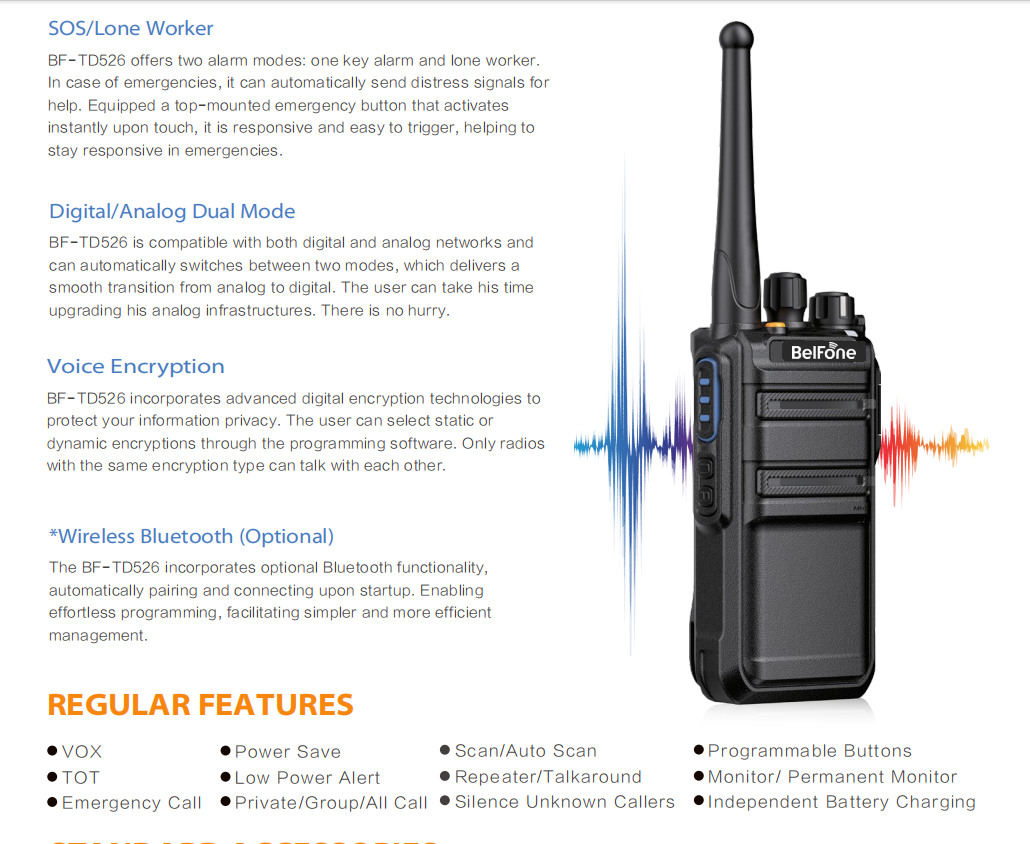 Bulk Buy China Wholesale Belfone Bf-td526 Dmr Radio Hotel 32 Channels Handhel Full Duplex Walkie ...