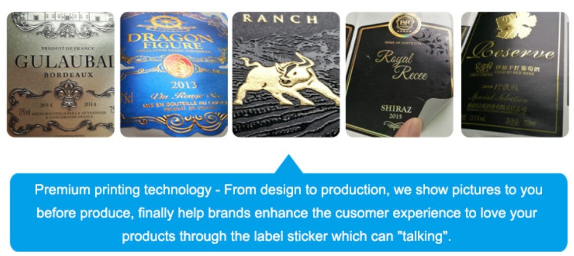 Factory Price Custom Textured Paper Luxury Gold Foil Stickers Private ...