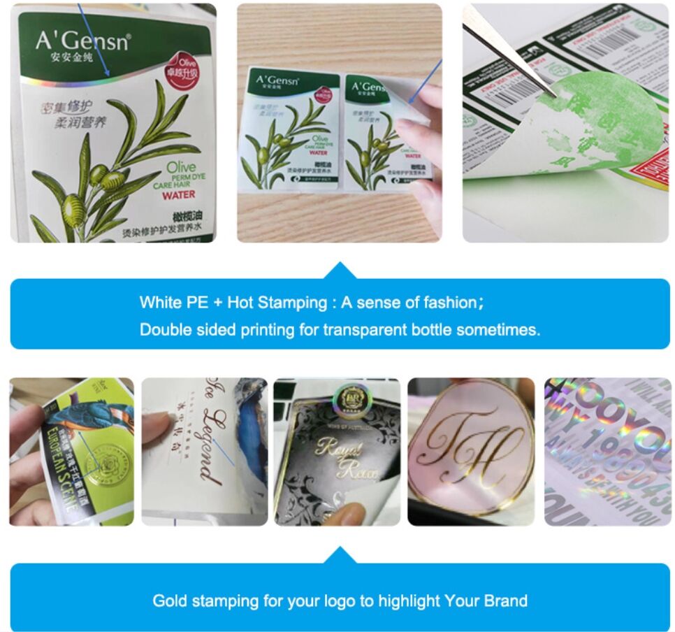 Factory Price Custom Textured Paper Luxury Gold Foil Stickers Private ...