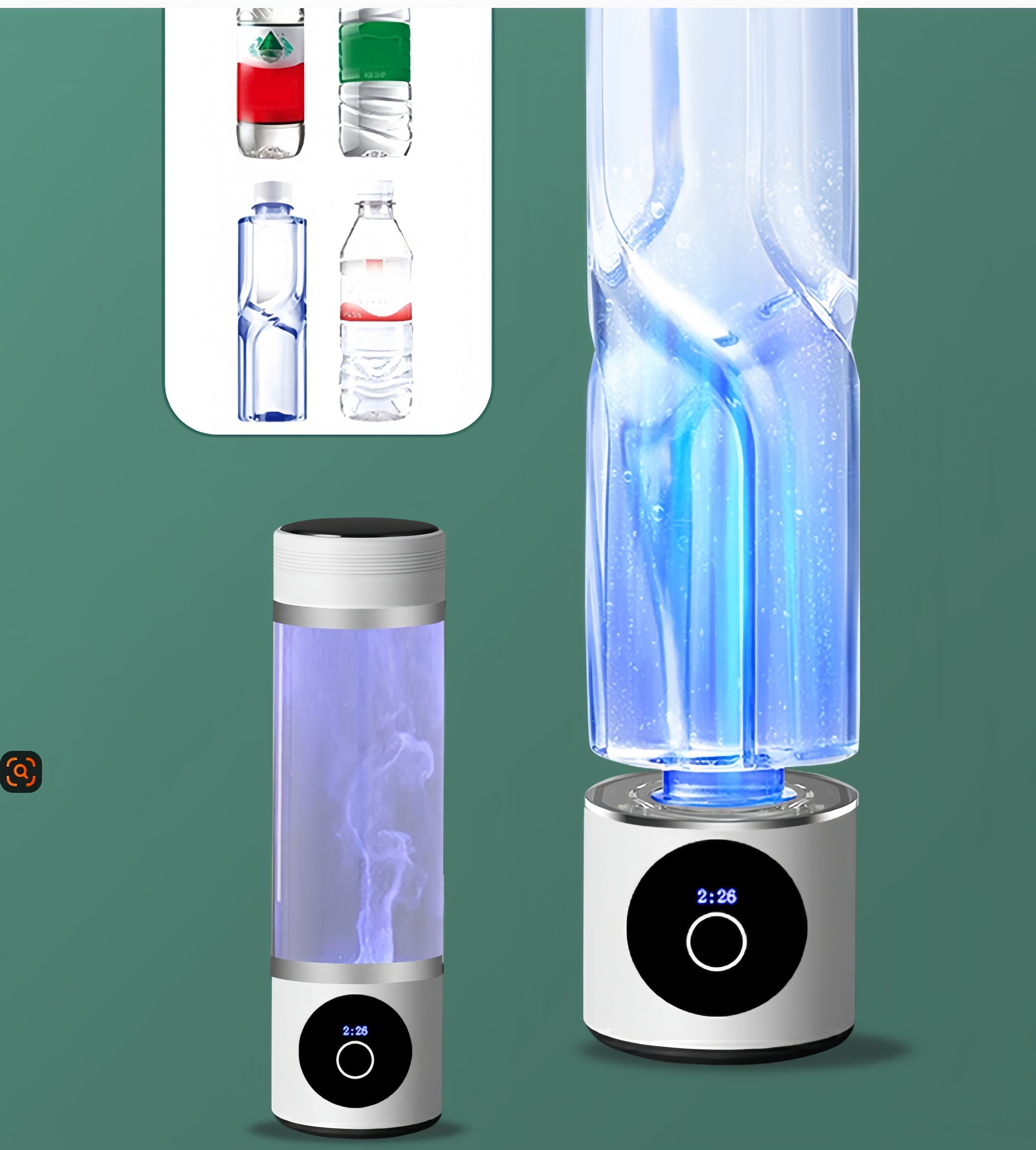 Portable Hydrogen-rich Water Cup H2 Rich Spe Pem Water Ionizer Bottle ...