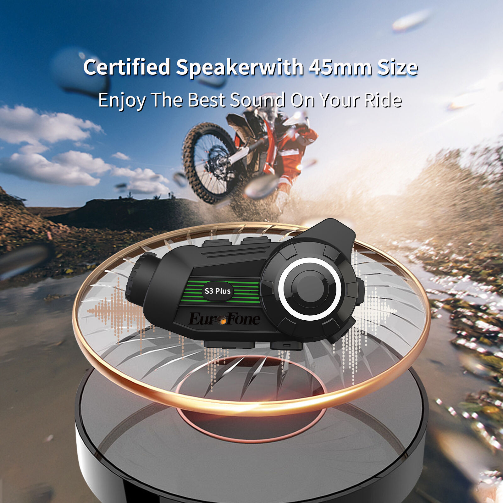 Motorbike Helmet Intercom Interphone Headset With Hd Camera, Fm Radio ...