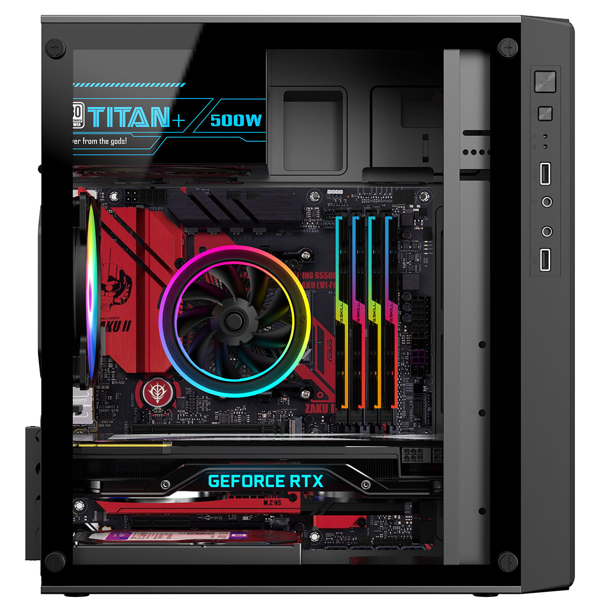 Ruix Halo Mid Tower Small Office Pc Tower Case Micro Atx Pc Case ...