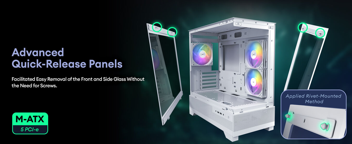 Buy China Wholesale Okinos Aqua 5, Micro Atx Case With 3 X 120mm Argb ...