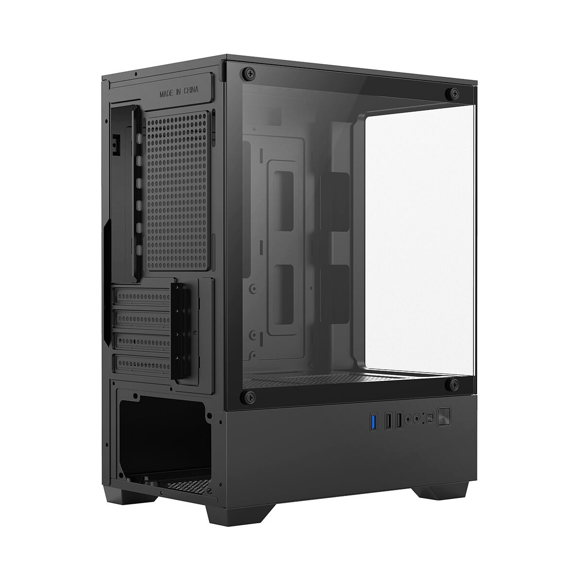 Ruix Venus Small Cute Clear Pc Case Display Micro Atx Black And White ...