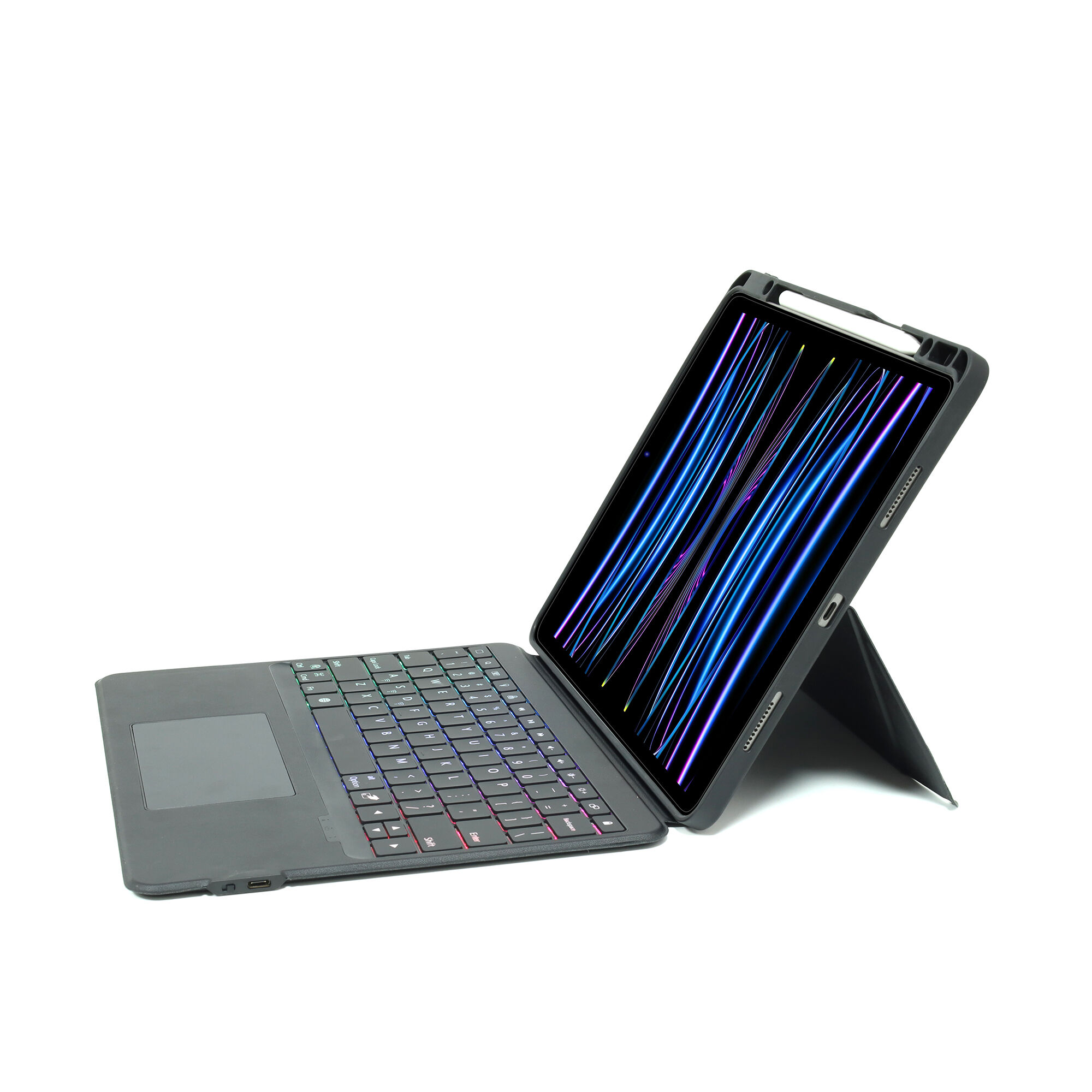 Soft Pu Leather Keyboard Case With Touchpad And Backlit Wireless ...