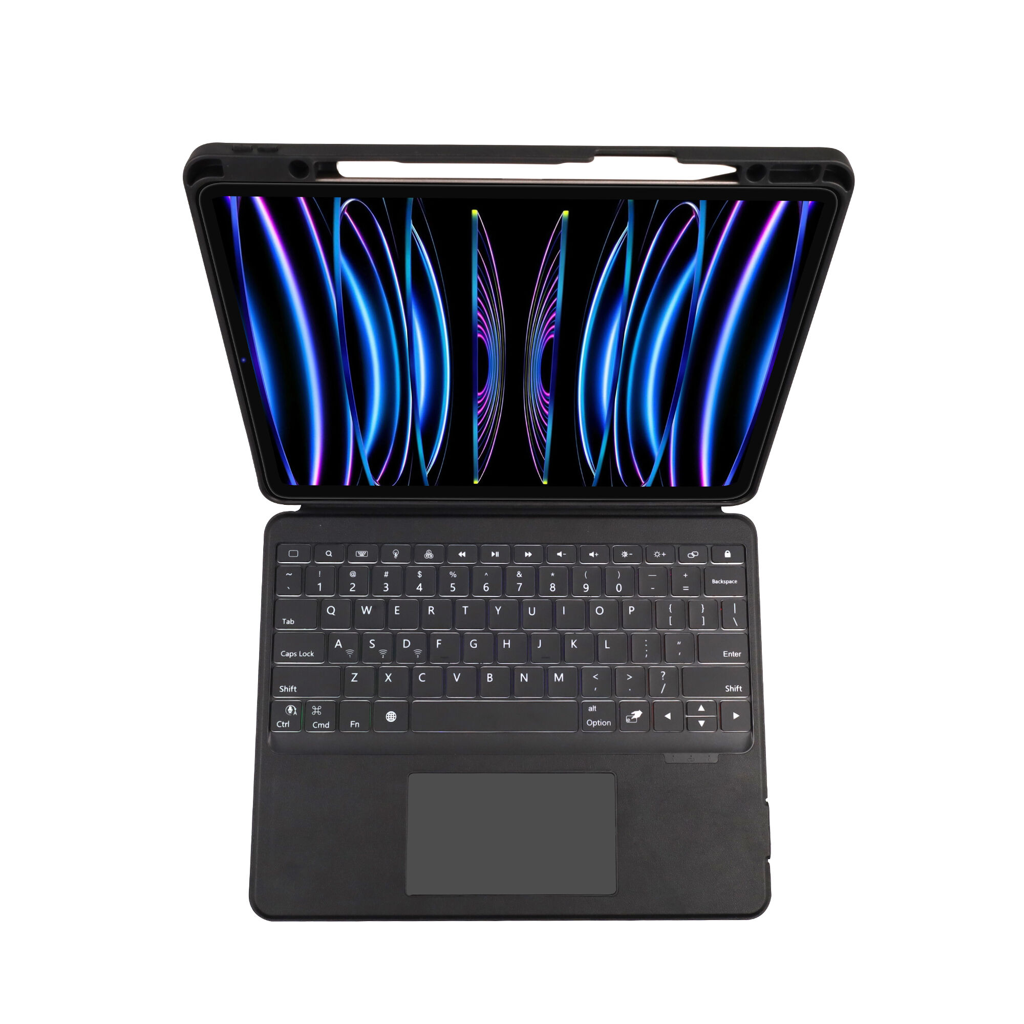 Soft Pu Leather Keyboard Case With Touchpad And Backlit Wireless ...