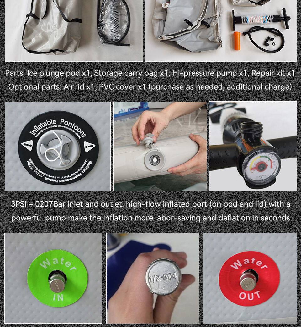 Hi-q Hot Sale Cold Plunge Barrel Inflatable Ice Bath Tubs Portable ...