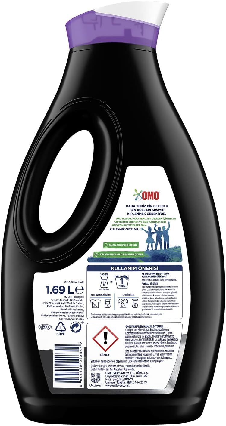 Omo Liquid Active Cold Power Laundry Detergent For Whites And Colors ...