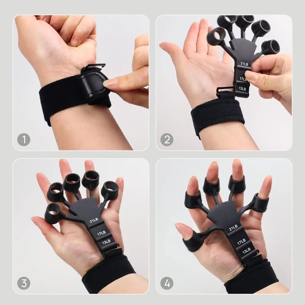 Hot Selling Adjustable Finger Exerciser Ggrip Strength Trainer Dry ...