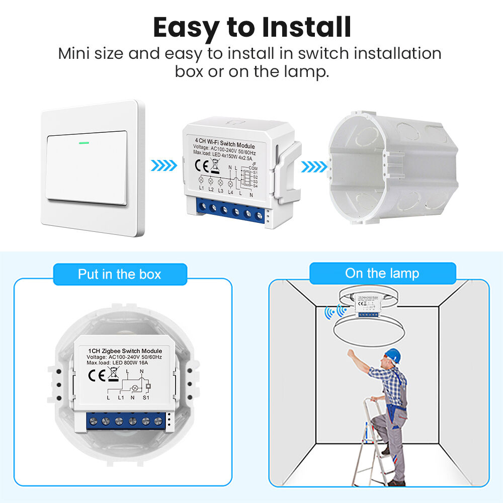 Avatto 1/2/3/4 Gang Tuya Wifi Zigbee Smart Light Wireless Remote ...