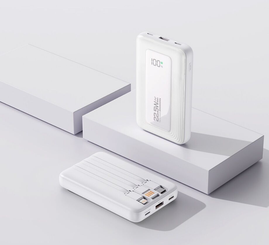 Four-cables 10000/20000 Mah 22.5w Pd Fast Charging Power Bank With Usb ...