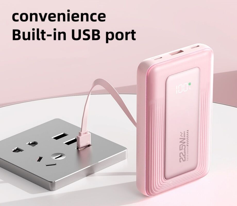 Four-cables 10000/20000 Mah 22.5w Pd Fast Charging Power Bank With Usb ...