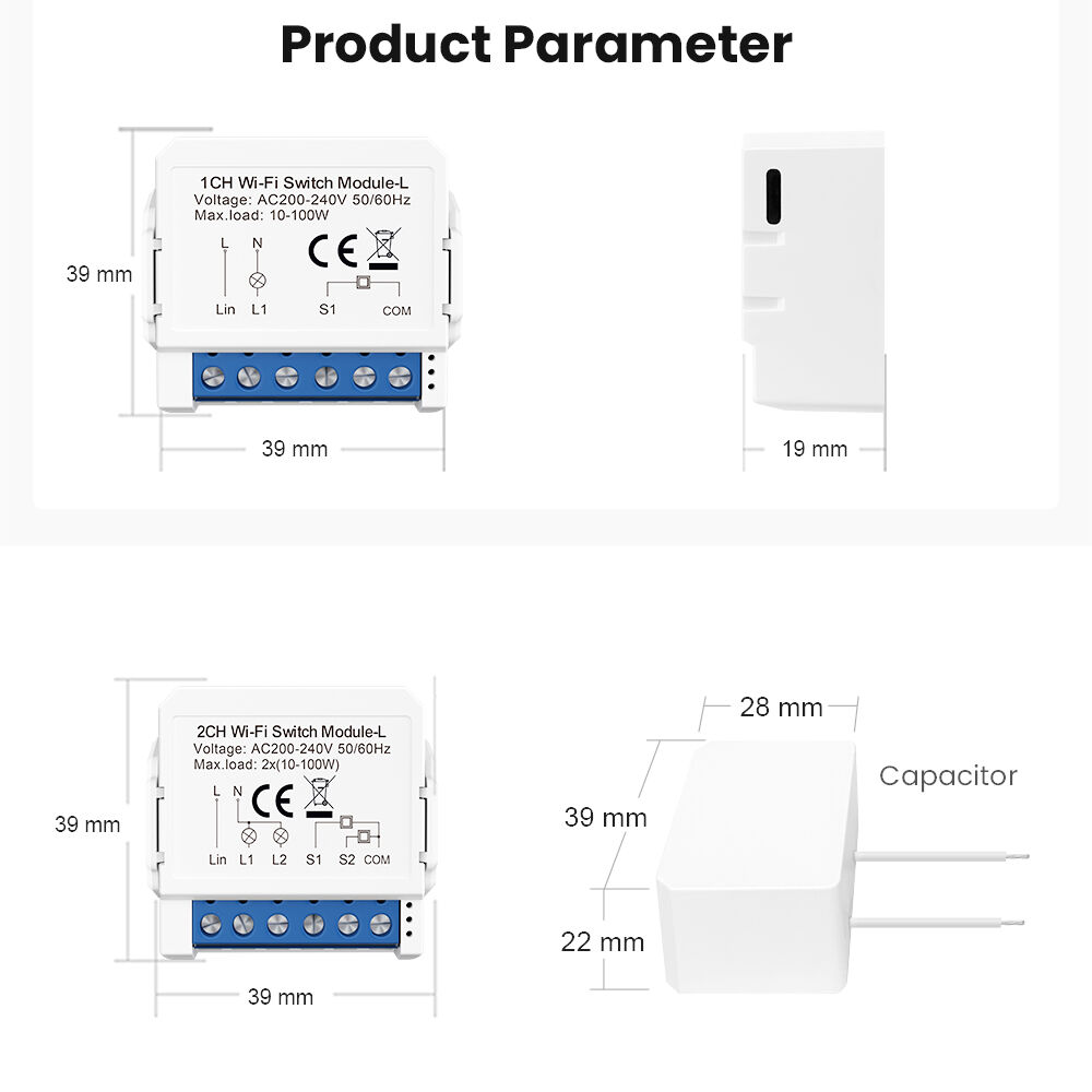 Avatto 2 Years Warranty 10a 1/2 Gang Wifi Smart Switch Module With ...